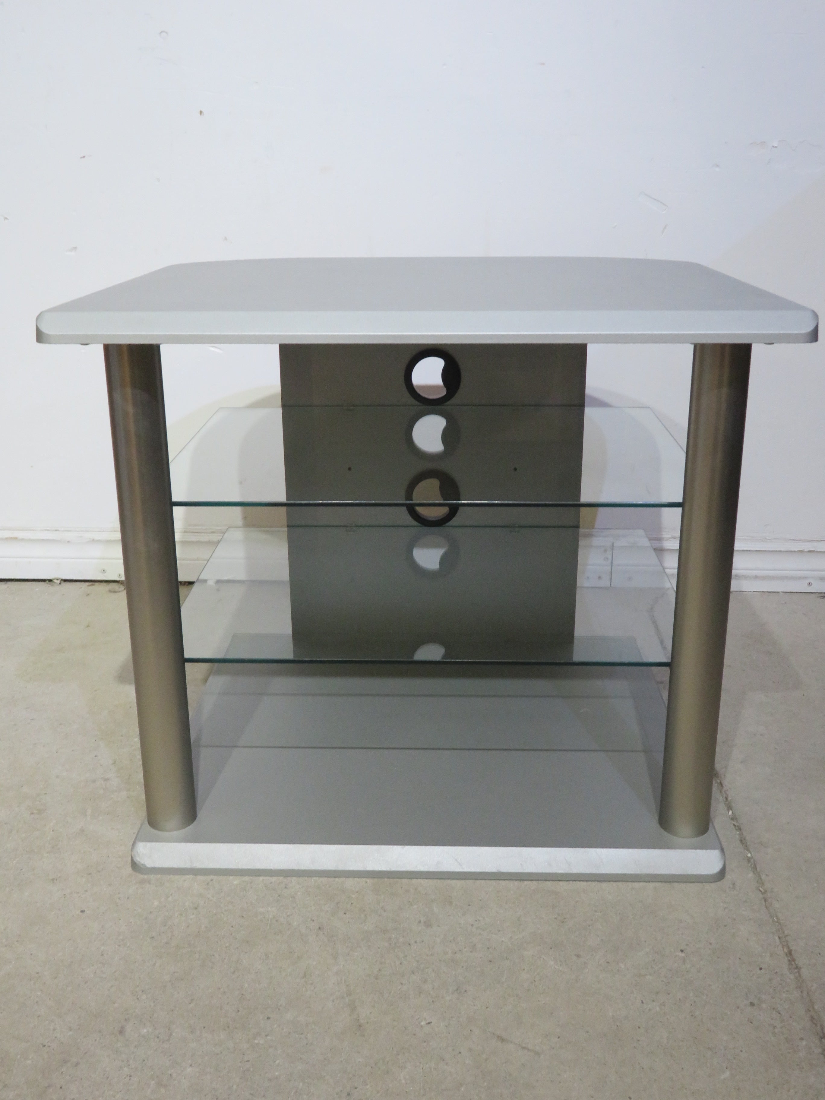 Media Stand with 2 Glass Shelves – Habitat ReStore GTA