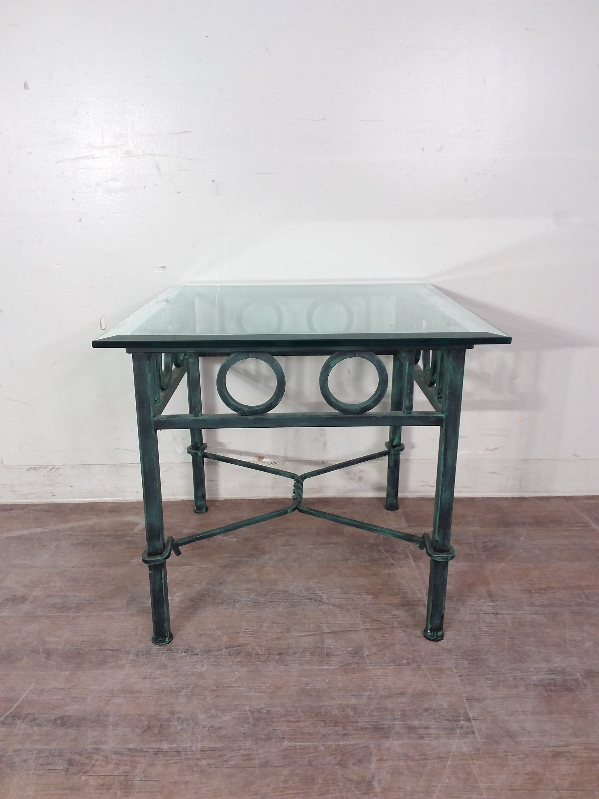 Green Metal & Glass Side Table – Habitat ReStore GTA