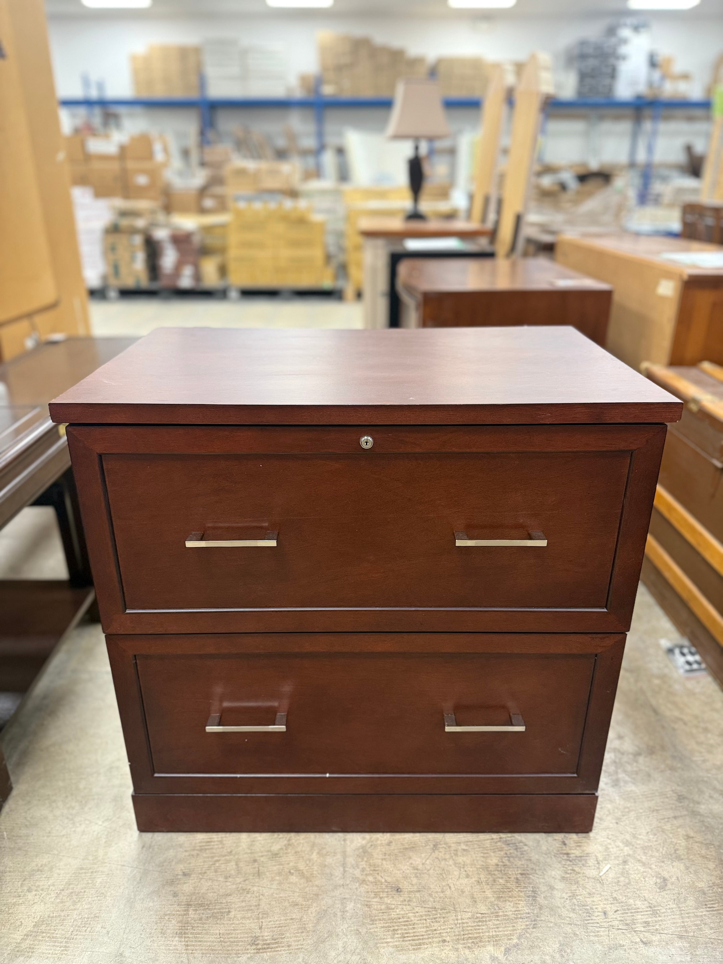 Mahogany Brown Office Lateral Filing Cabinet – Habitat ReStore GTA