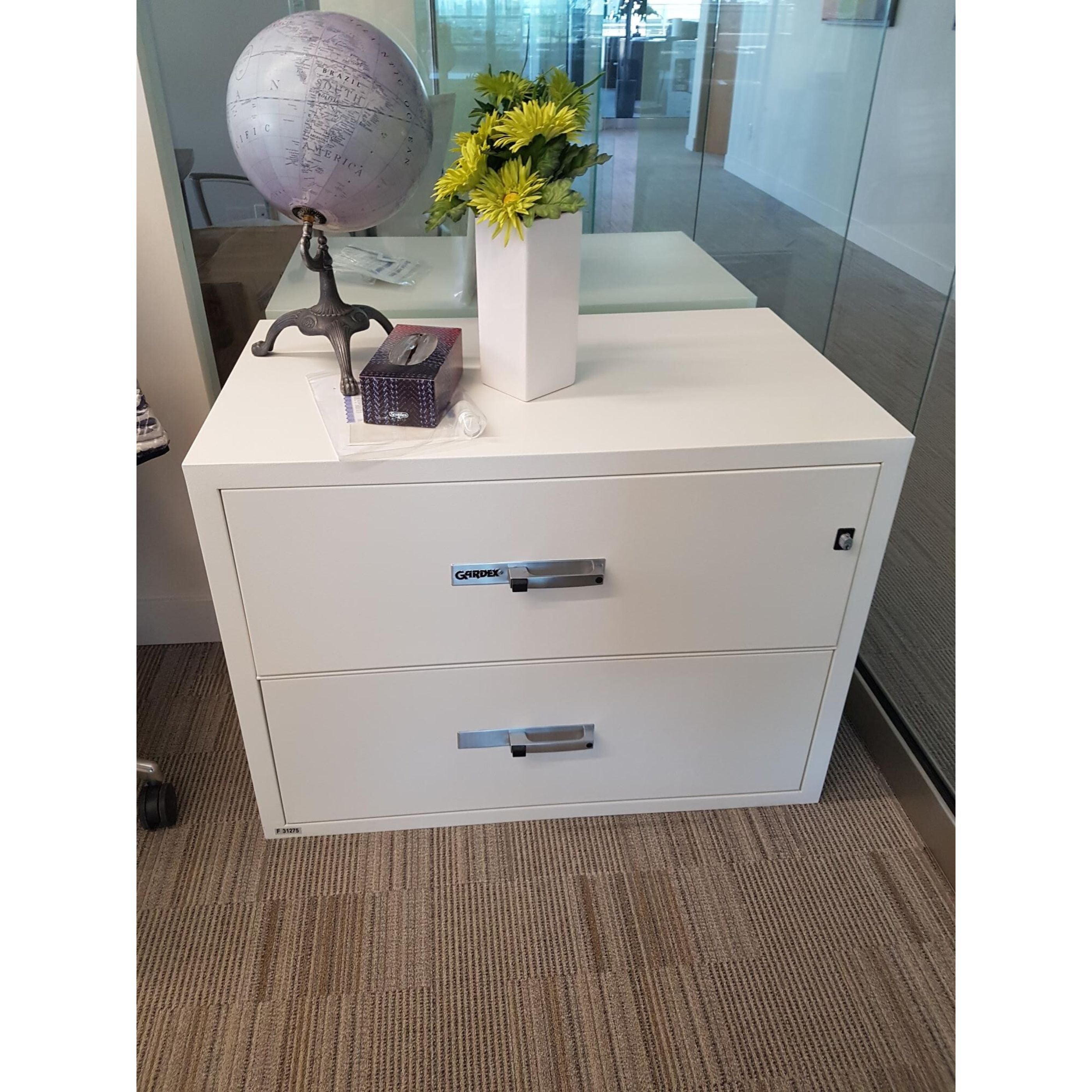 Fire Resistant 2 Drawer Filing Cabinet in White 29 Tall Anti Rust H Habitat ReStore GTA
