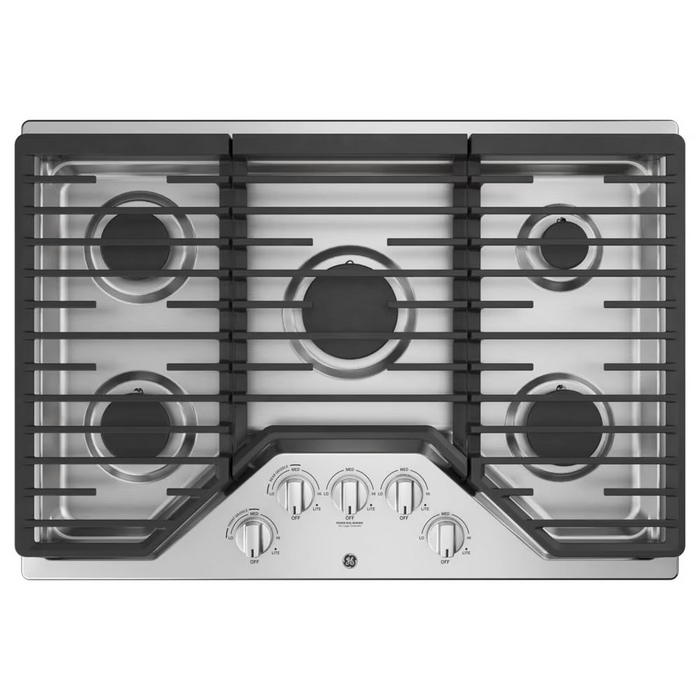 GE Built In Knob Control Gas Deep-Recessed Edge-to-Edge Cooktop with 5 ...
