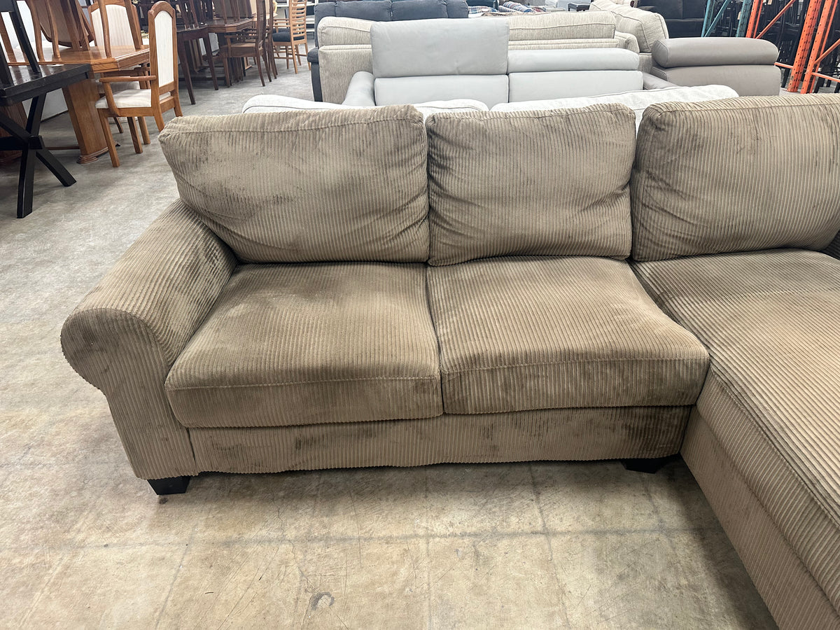 Olive Corduroy 2 - Piece Sectional Sofa – Habitat ReStore GTA