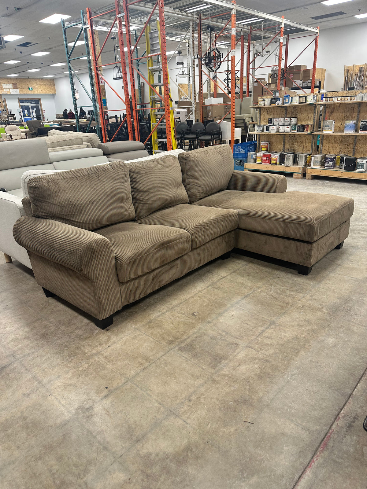 Olive Corduroy 2 - Piece Sectional Sofa – Habitat ReStore GTA