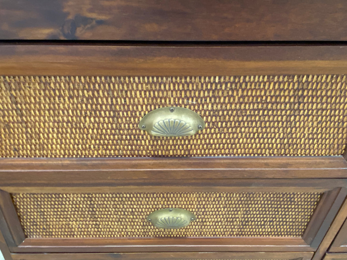 British Colonial Woven Wicker Six - Drawer Dresser – Habitat ReStore GTA
