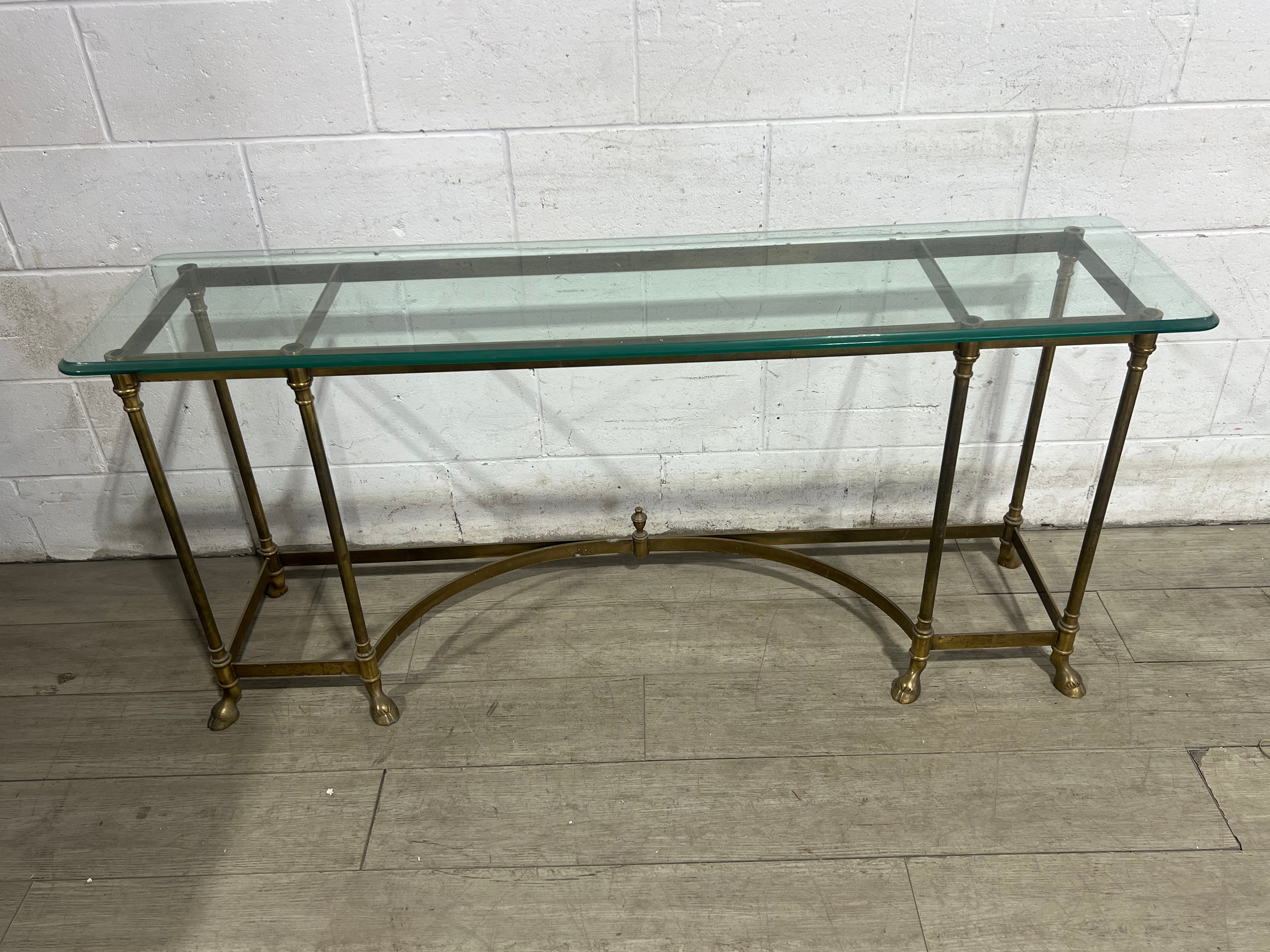 Hollywood Jansen Brass and Glass Console Table – Habitat ReStore GTA