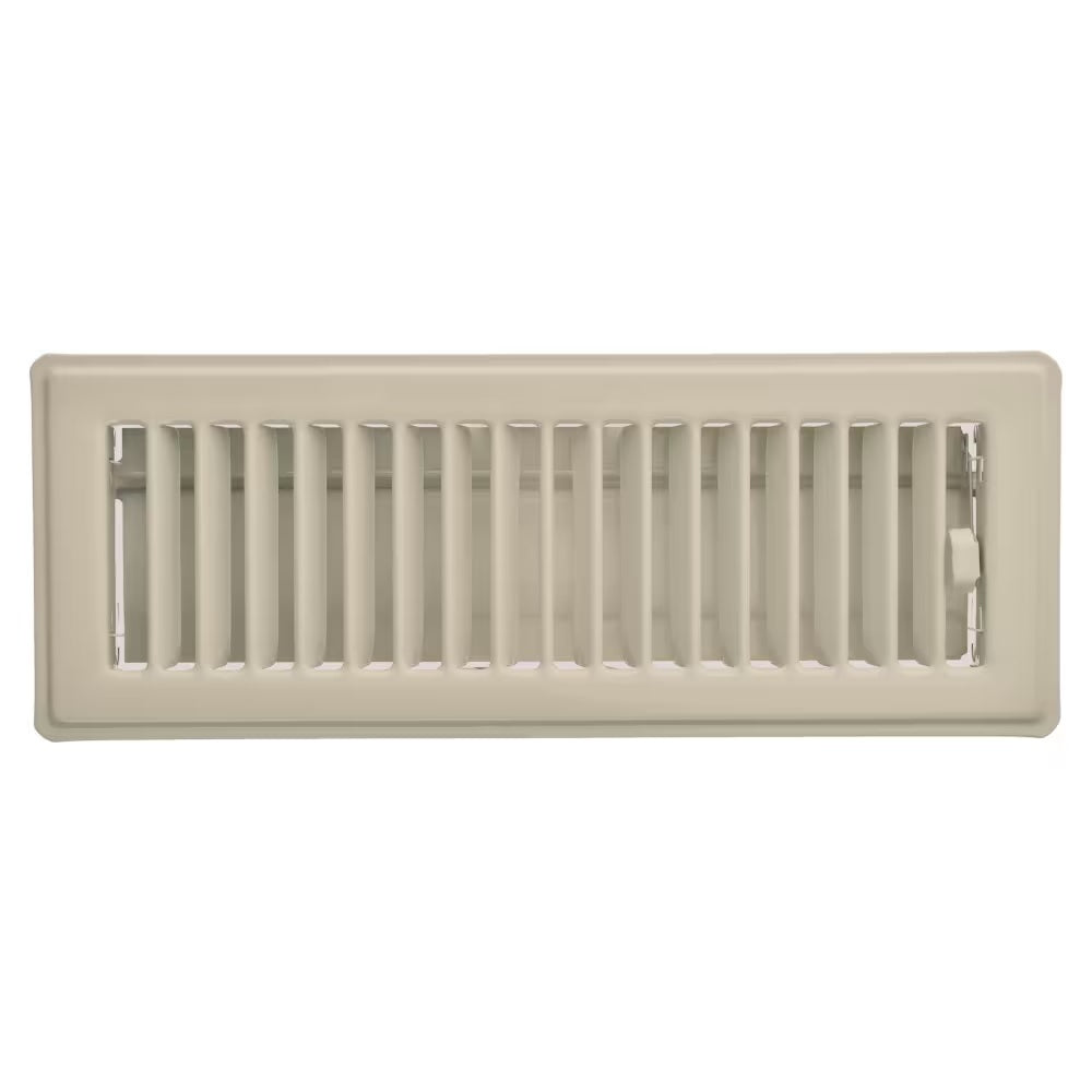 3x10-inch Steel Louvered Floor Register in Fog/Beige – Habitat ReStore GTA