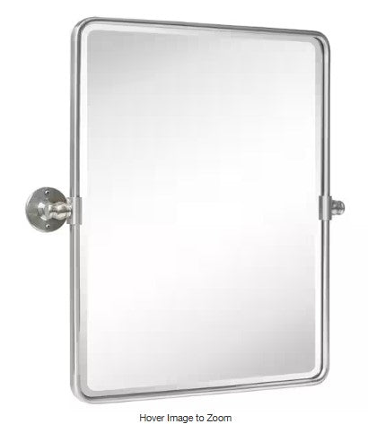 Rectangular Metal Framed Wall Mounted Bathroom Vanity Mirror in Brushe ...