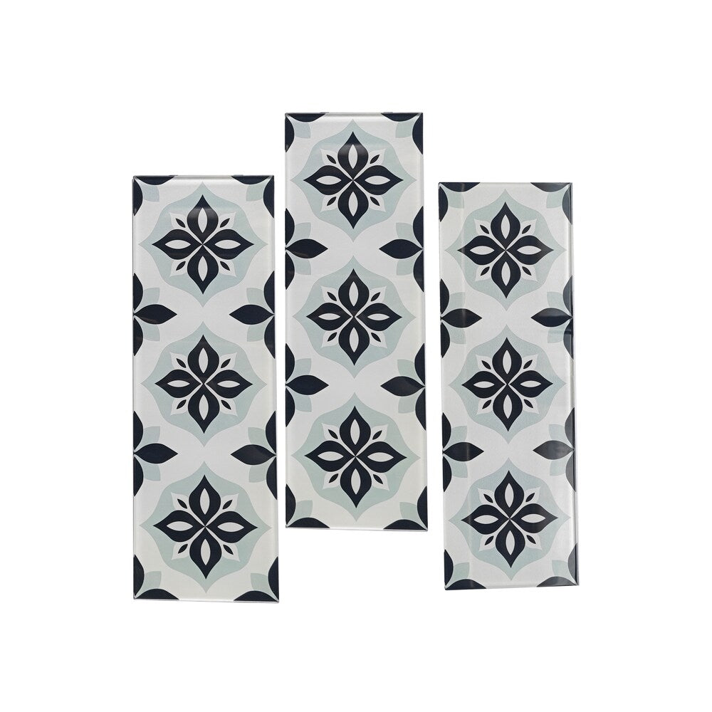 4x12-inch LuxySplash Vintage Glass Wall Tile - 1sq. ft. (3pcs ...