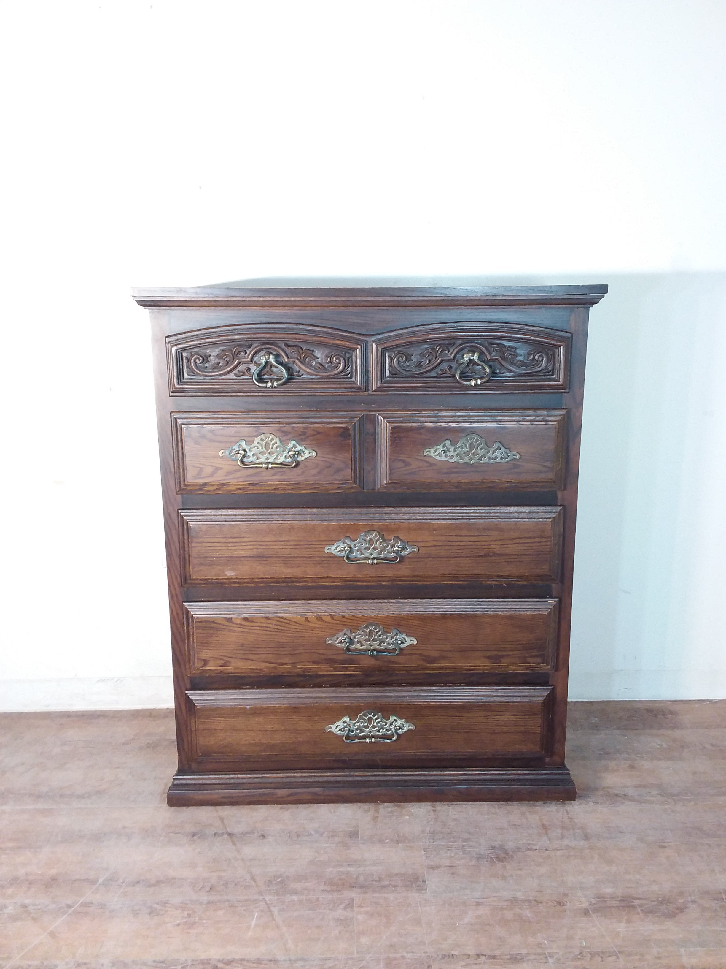 Brown Solid Wood 5 Drawer Dresser – Habitat ReStore GTA